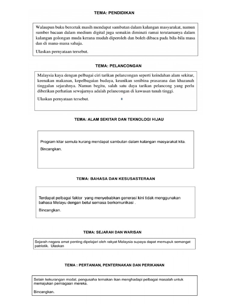 Soalan Ujian Bertutur Kumpulan | PDF