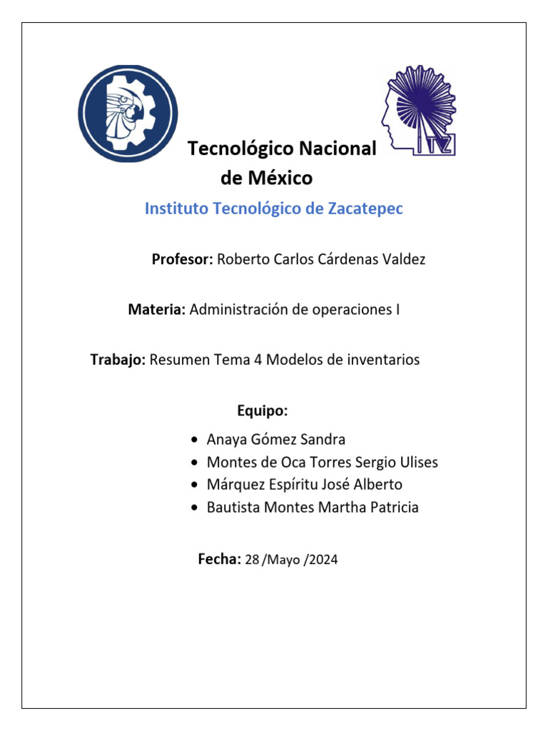 Tema 4 Admi Operaciones | PDF | Identificación de frecuencia de radio | Negocios económicos