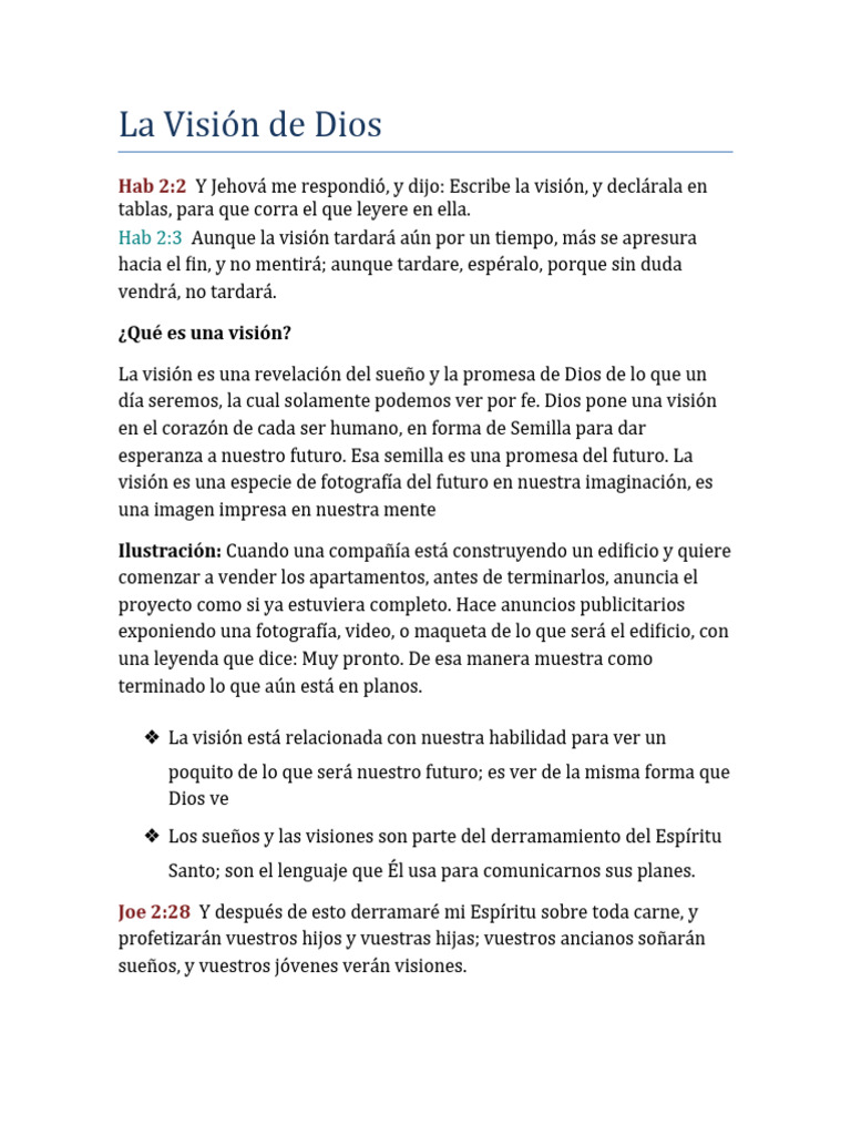 La Importancia de la Visión Divina | PDF | Dios | Creencia religiosa y ...