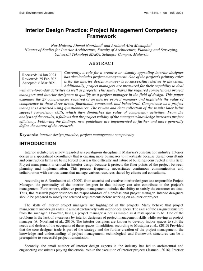 Interior Design Practice Project Managem | PDF | Project Management ...