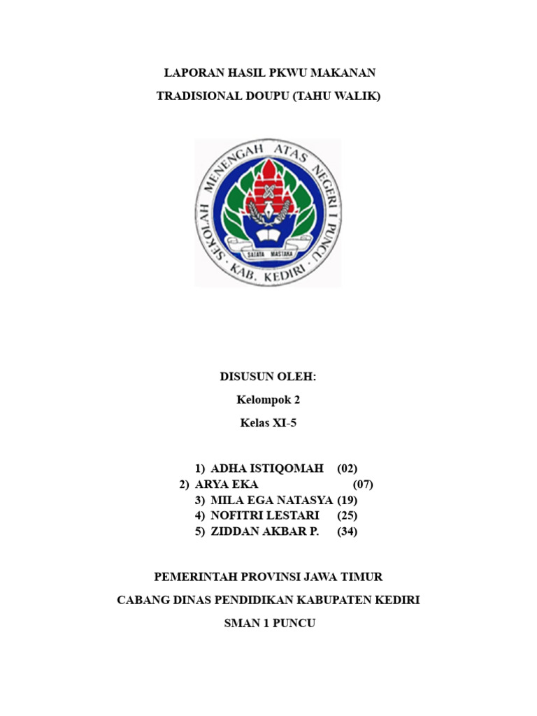 Laporan PKWU Tahu Walik Banyuwangi | PDF