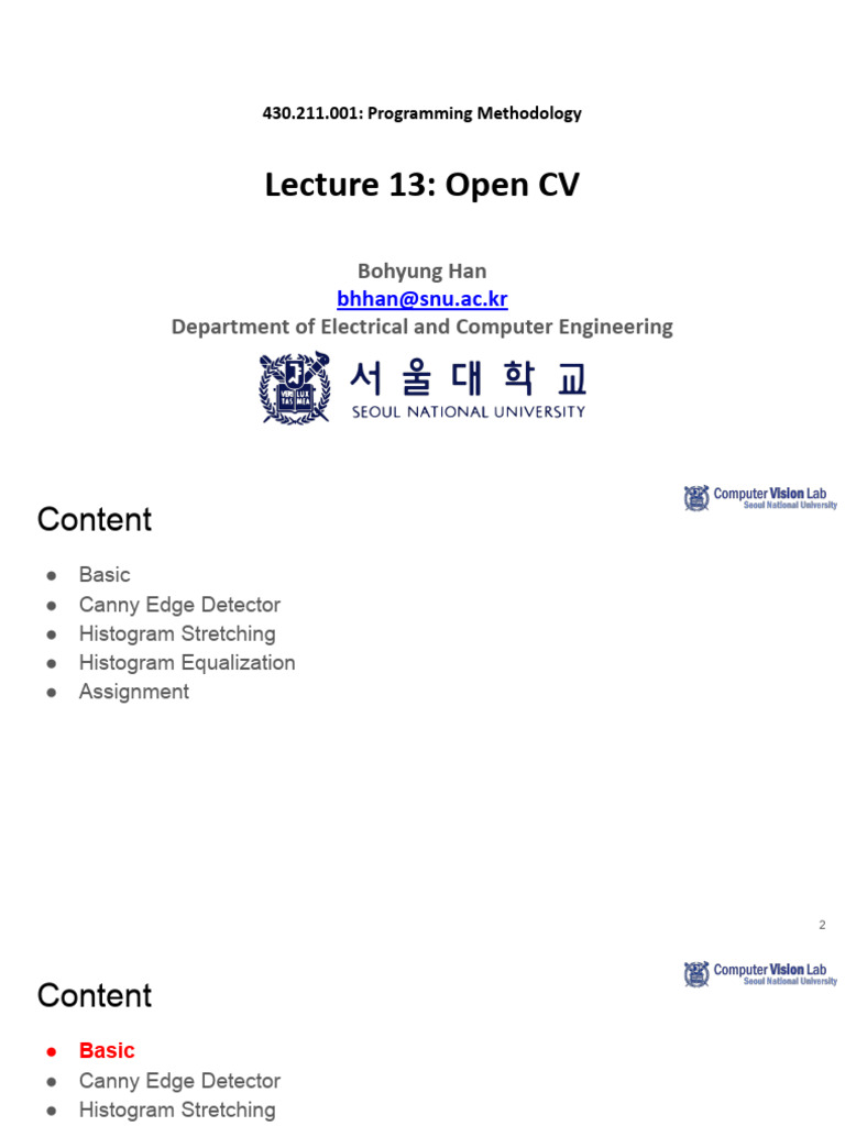 Lab213opencv2 Pdf Vision Computer Vision 