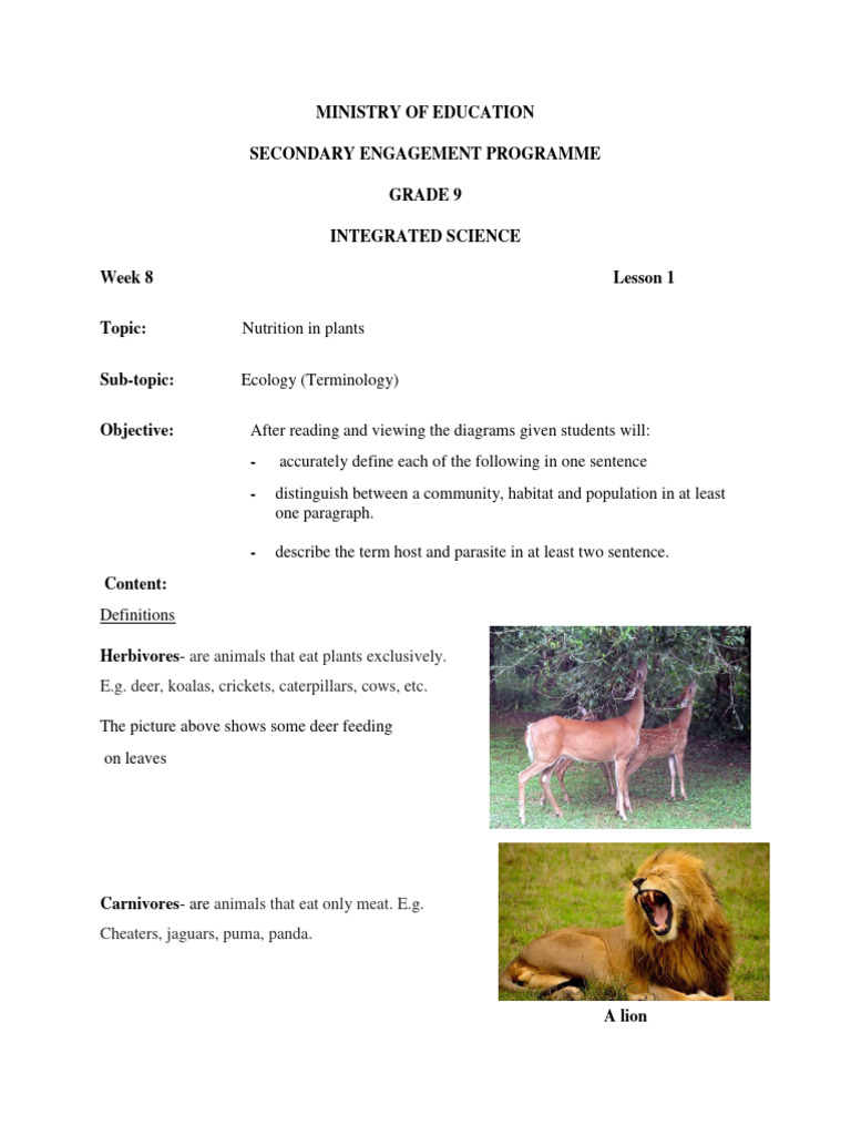 Ecology (Terminology) | PDF | Predation | Habitat