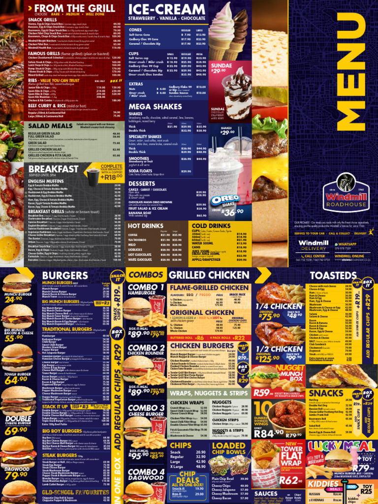 Windmill_Menu_2023-c | Download Free PDF | Hamburgers | Salad