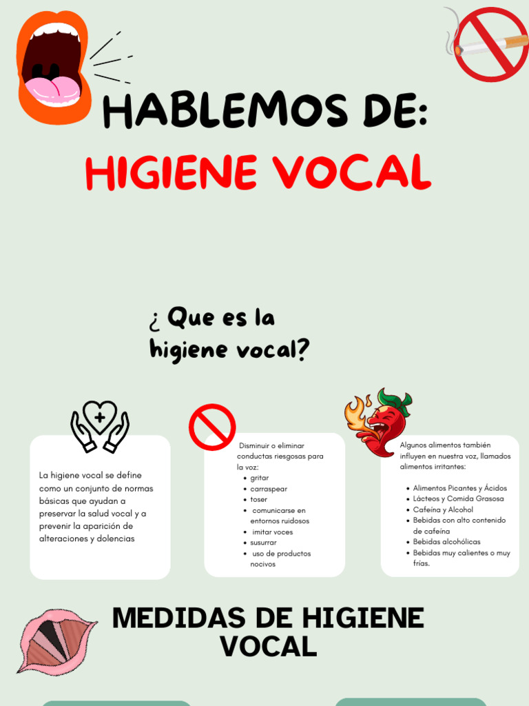 Higiene Vocal | PDF | Resfriado comun | Enfermedades y trastornos
