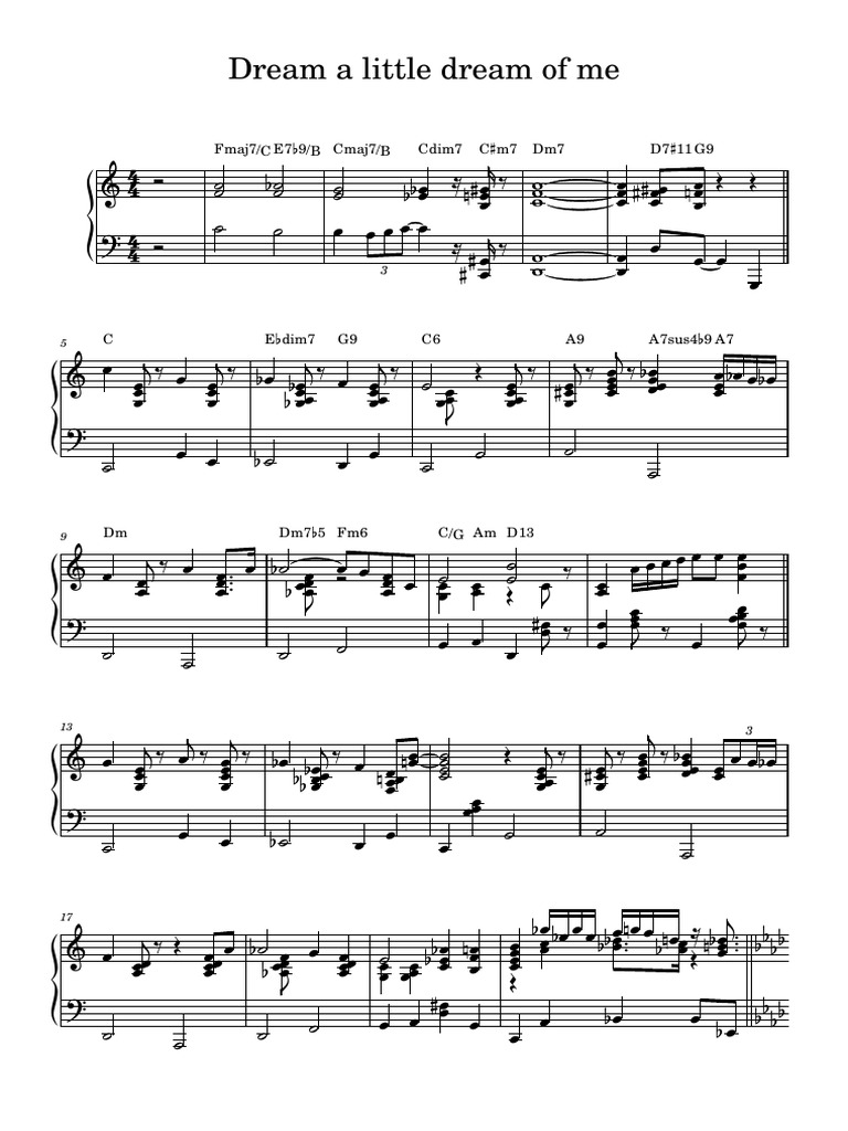 Dream A Little Dream of Me Final | PDF
