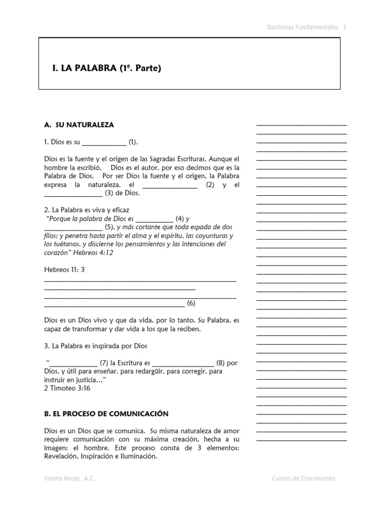 Doctrinas Fundamentales de la Biblia | PDF | Pecado | Biblia