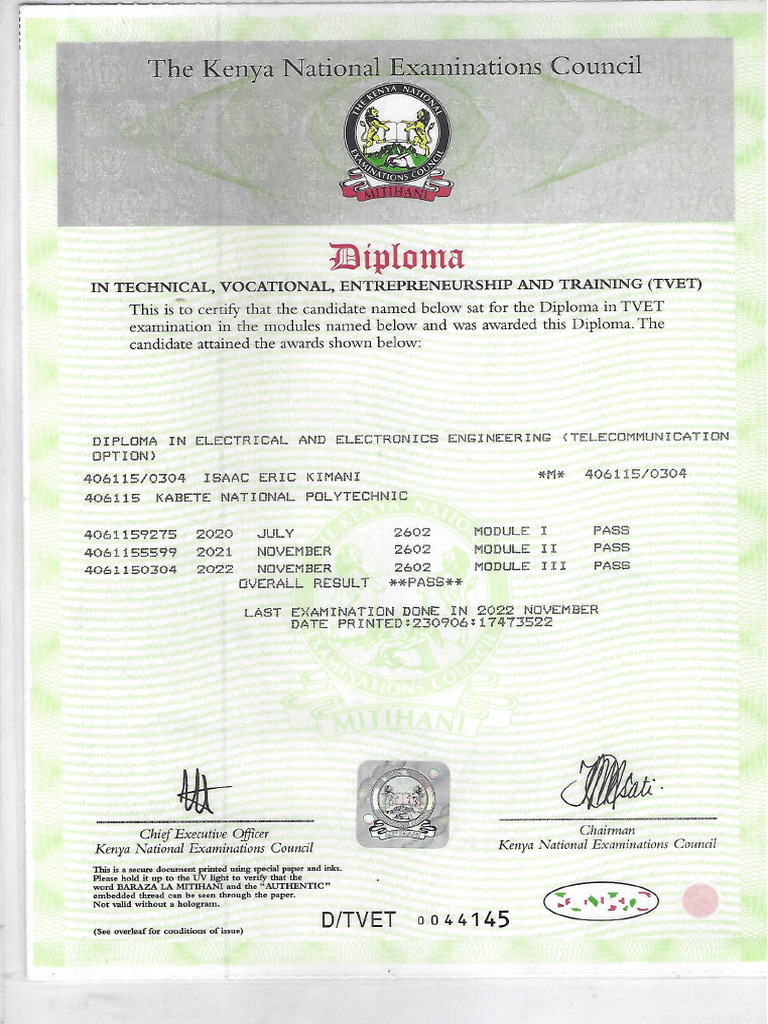 Isaac Eric Kimani | PDF