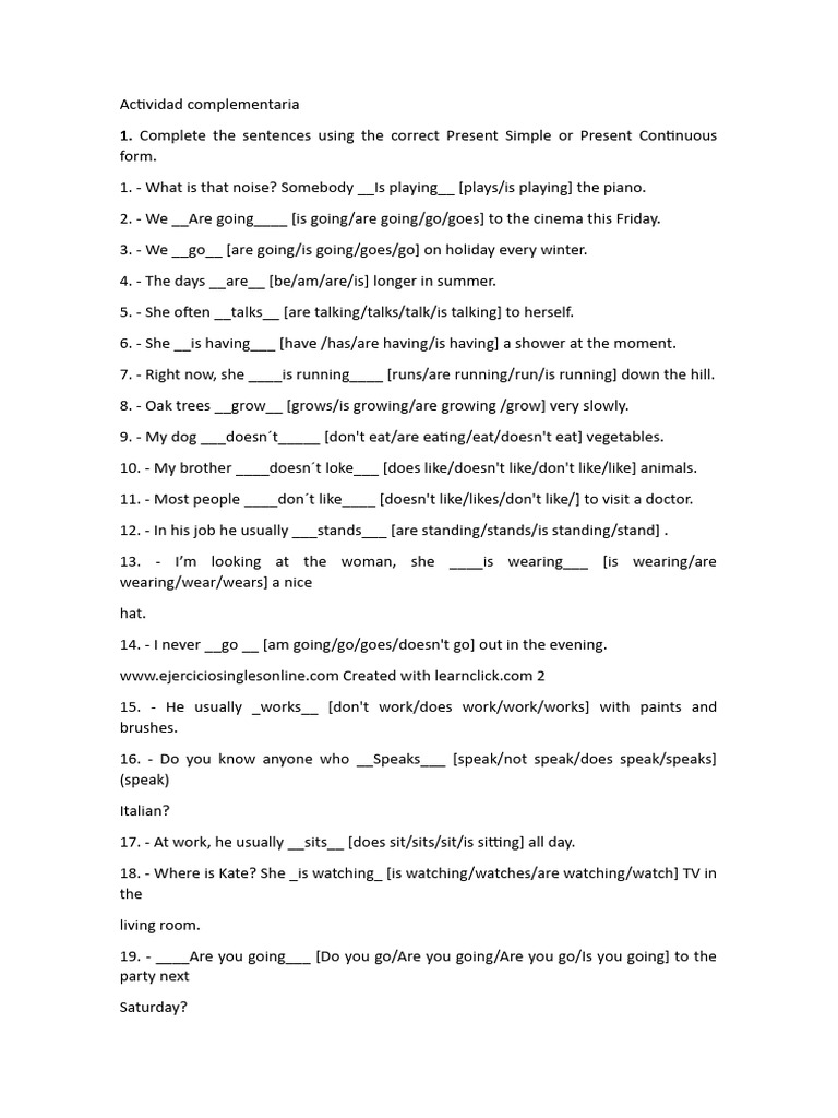 Actividad Complementaria | PDF | Language Arts & Discipline