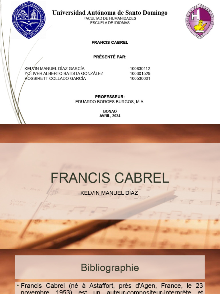 Francis | PDF | Industrie de la musique | Enregistrement de son