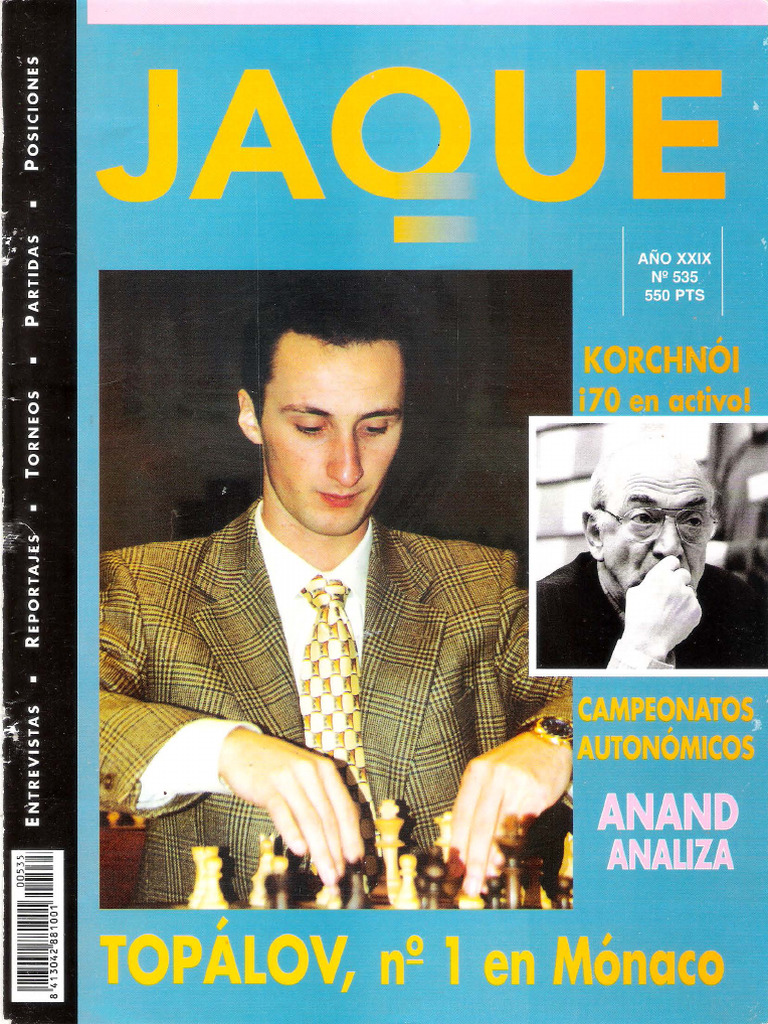 Revista Jaque No. 535 | PDF | Ajedrez | Juegos de mesa tradicionales