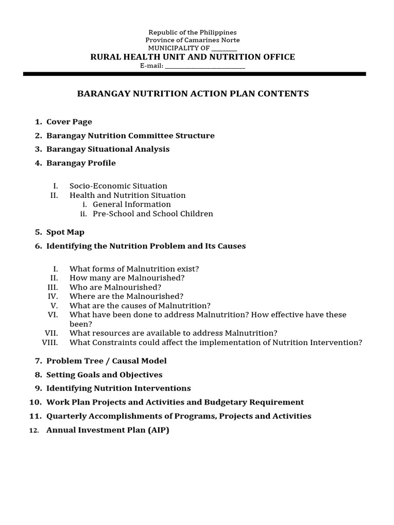 Bnap Form D Pinakafinal 1 | PDF | Malnutrition | Dietary Supplements