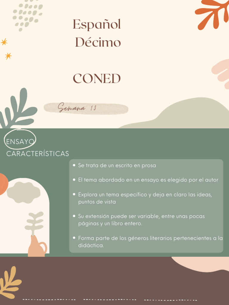 Español Décimo CONED | PDF | Verbo | Ensayos