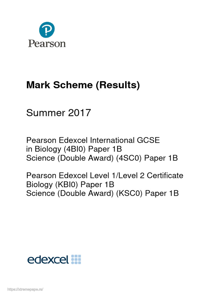 Markscheme Paper1B June2017 | PDF | Biology