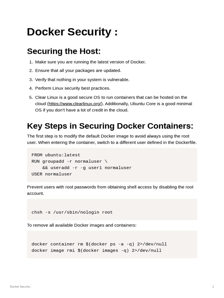 D5b843ec 3bcc 4f4d 9d00 79ba5337aa32 Docker Security | PDF | Superuser | Software Engineering