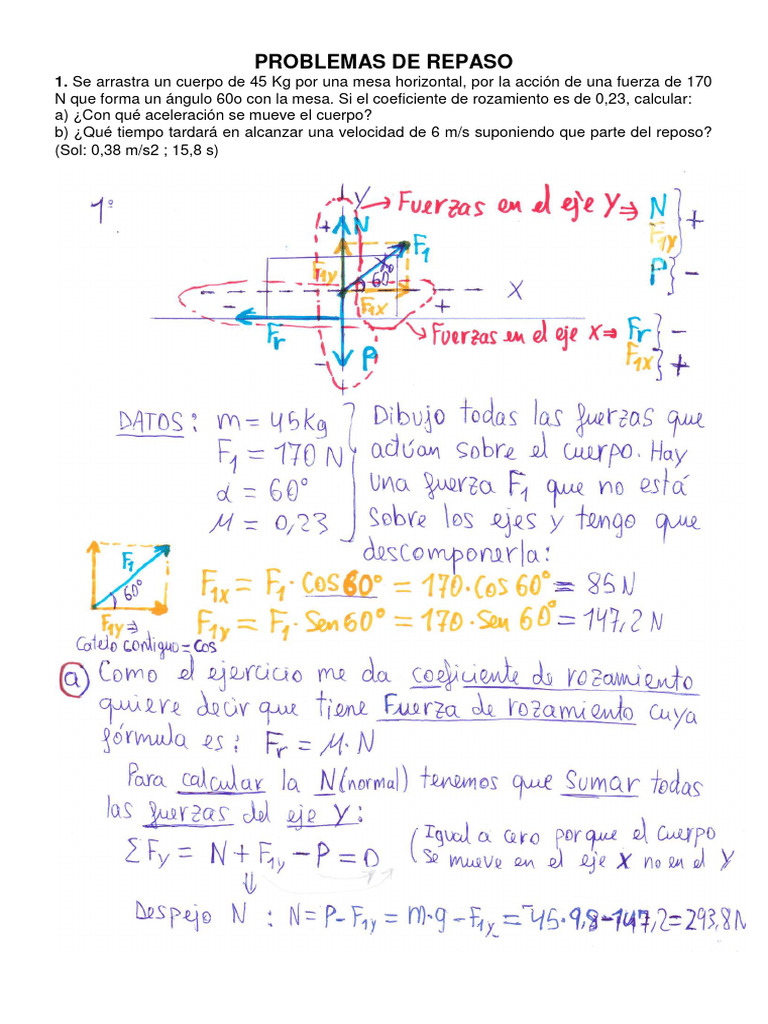 PROBLEMAS DE REPASO RESUELTOS 1 | PDF
