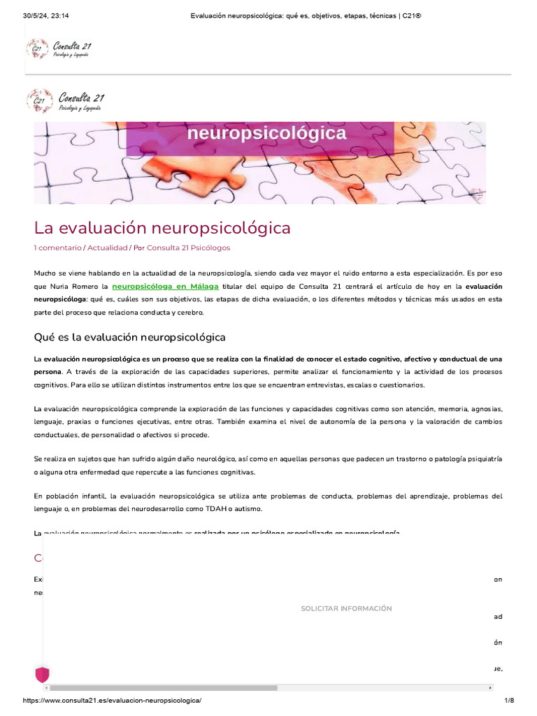 Evaluacion Neuropsicologica Como Puede Ayudar A Identificar Trastornos ...