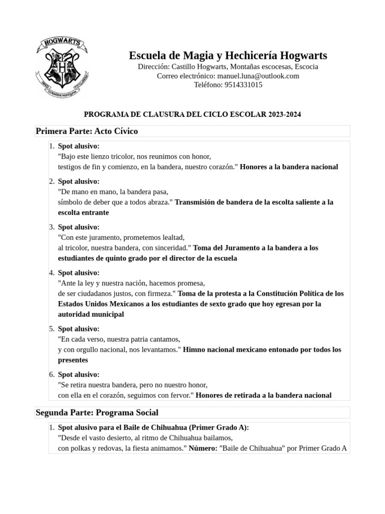 Programa de Clausura 2024 | PDF | Educación Secundaria | Felicidad