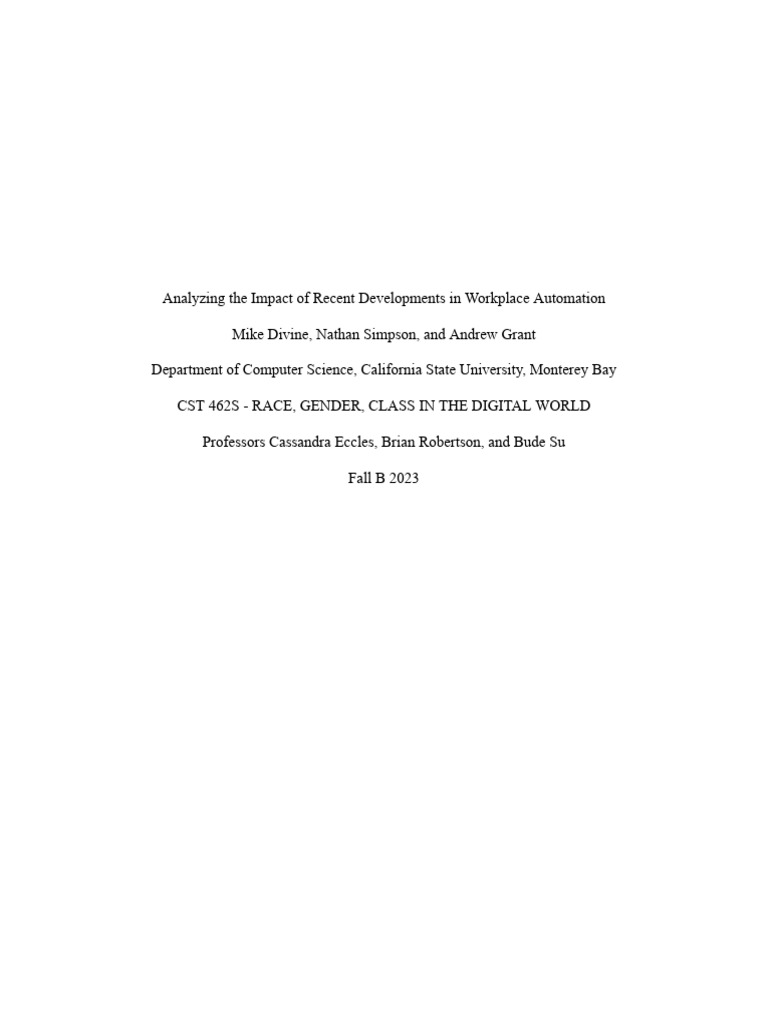 CST 462s - Research Paper - Divine Simpson Grant | PDF | Artificial ...