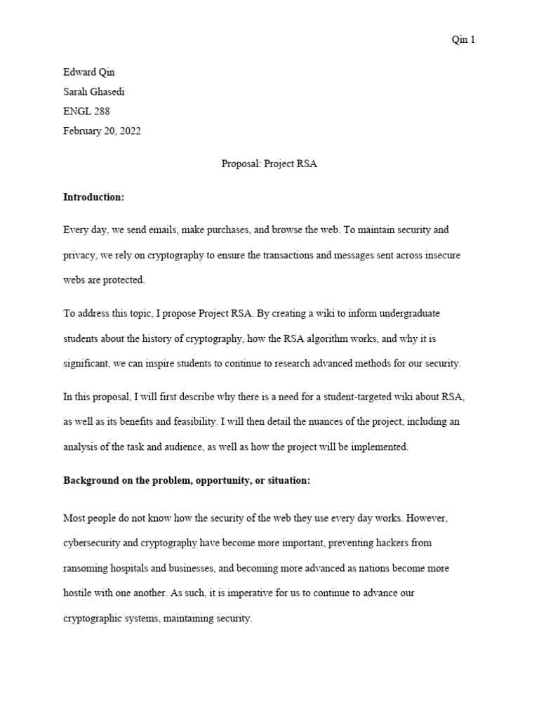 Proposal Final Draft | PDF | Cryptography | Public Key Cryptography