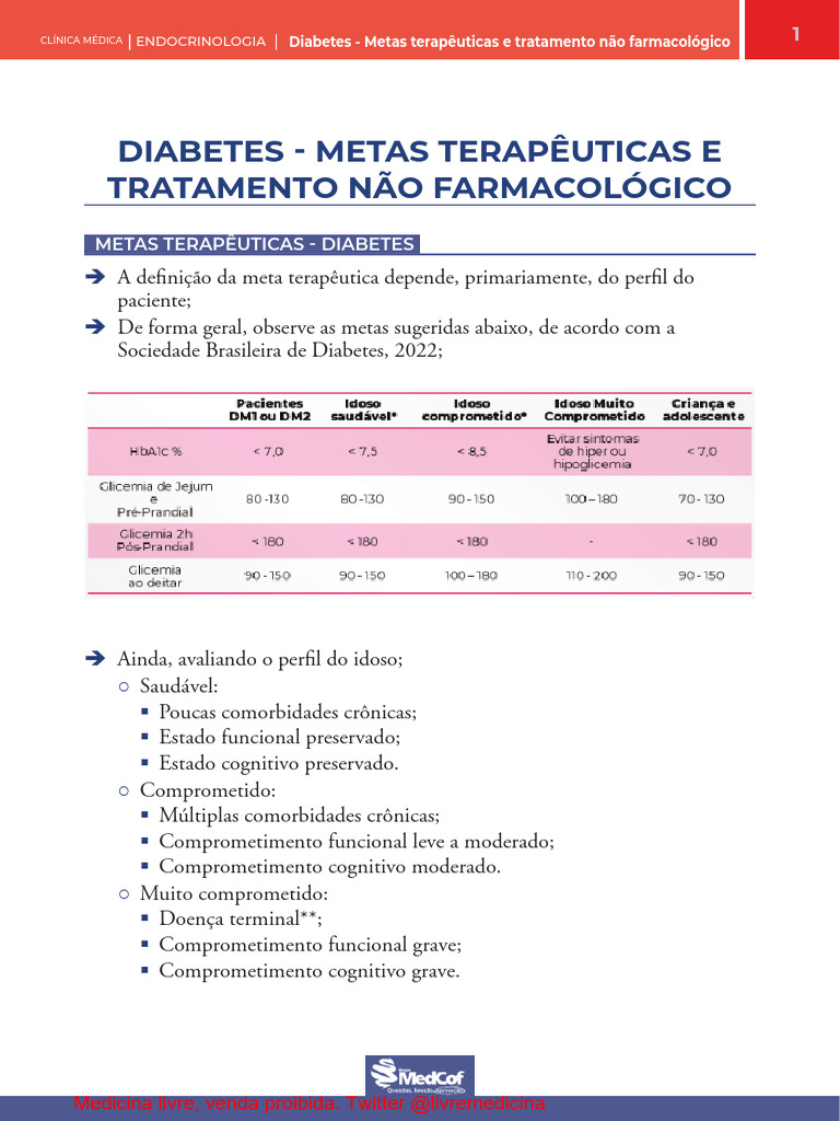 01 - Resumo - Ext 2023 - Diabetes - Metas Terapeuticas e Tratamento Nao ...