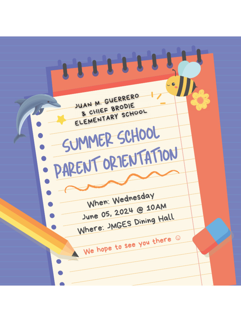 Summer School Orientation Pdf