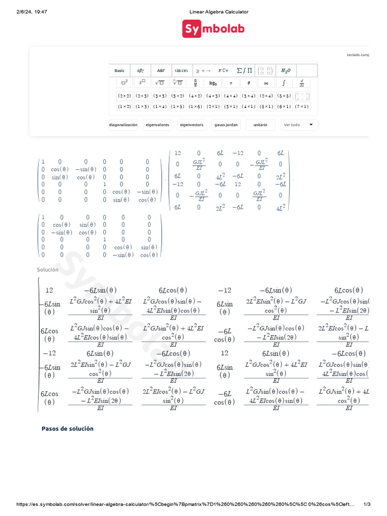 Linear Algebra Calculator | PDF