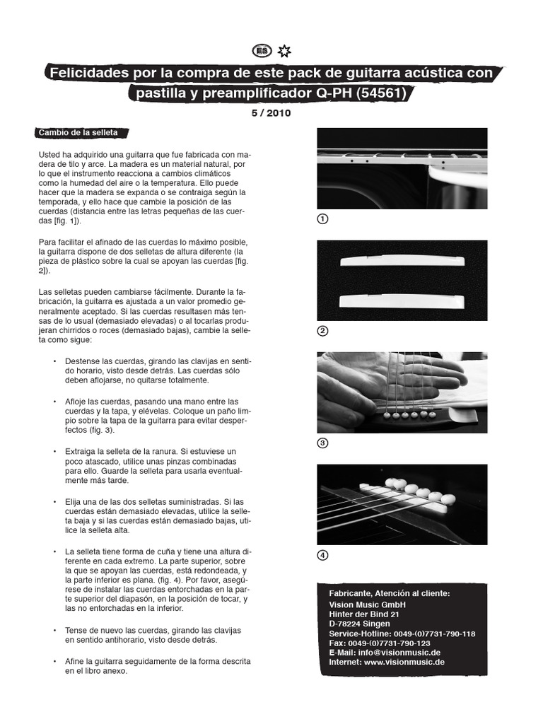 Cambio de selleta en guitarra Axman | PDF | Guitarras | Sonido