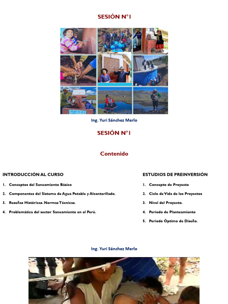 Sesión N°1 - Curso - Ingeniería - Sanitaria | PDF | Alcantarillado | Saneamiento
