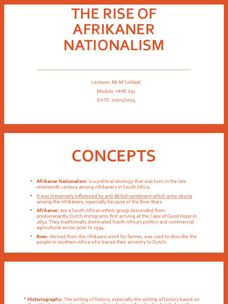 Afrikaner Nationalism Hhie 031 | PDF | British Empire | South Africa