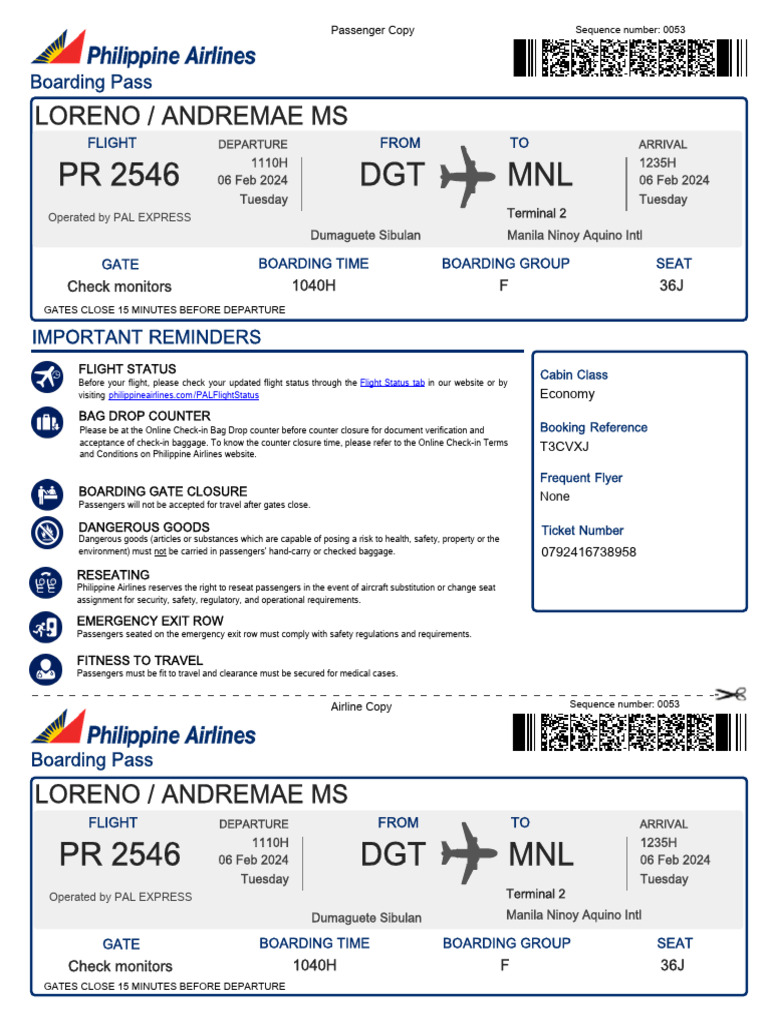 Philippine Airlines Flight Details | PDF | Aviation | Airlines