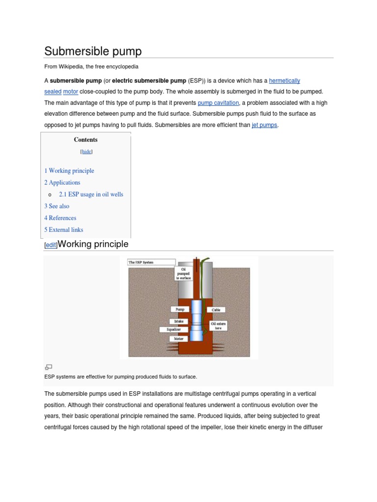 Submersible Pump | PDF | Pump | Applied And Interdisciplinary Physics