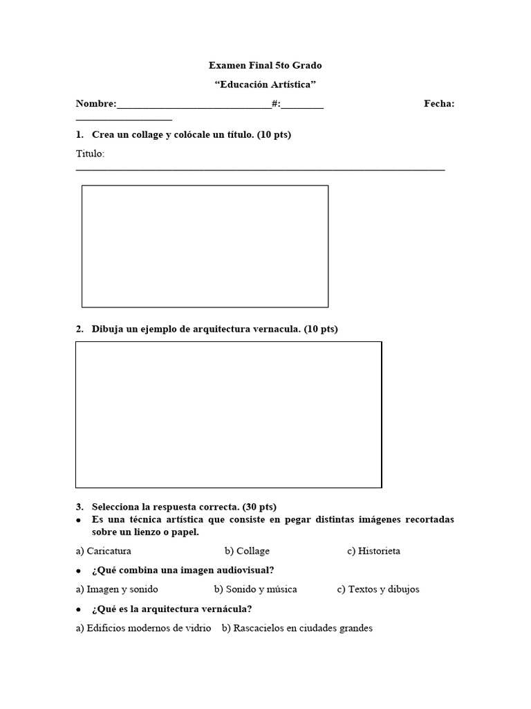 Examen Arte | PDF | República Dominicana | Collage
