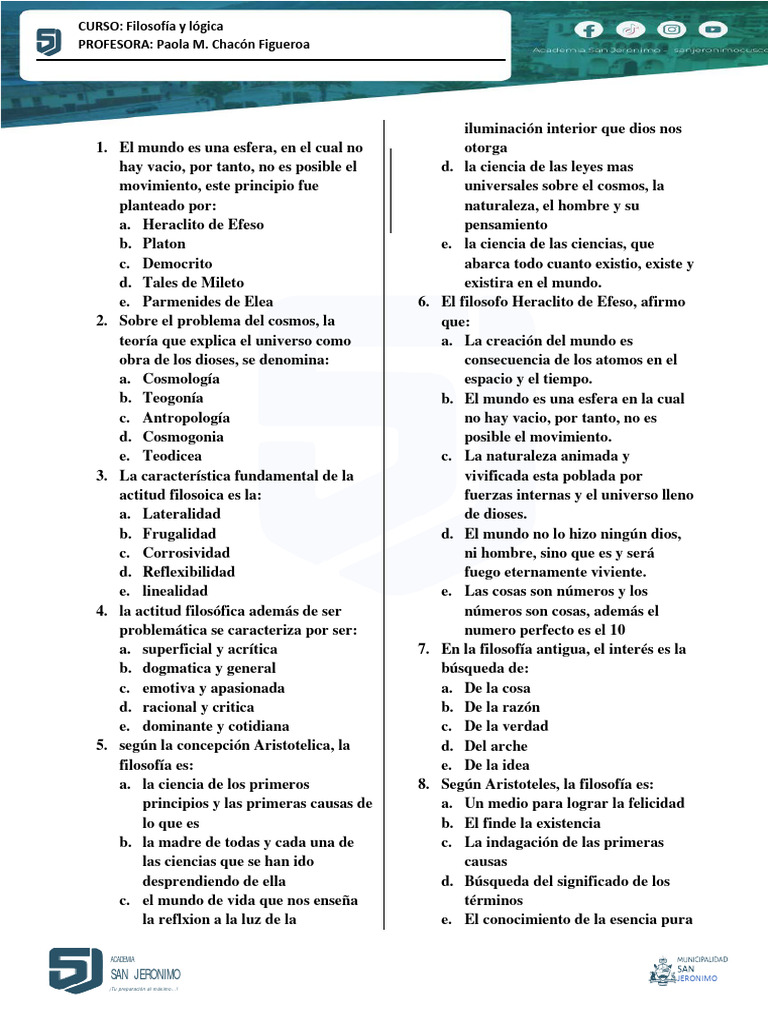 Practica de Balota 2 | PDF | Platón | Aristóteles