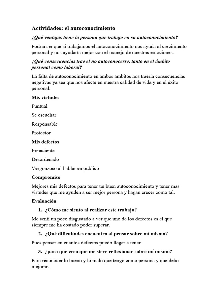 Autoconocimiento: Clave del Éxito Personal | PDF | Crecimiento personal ...