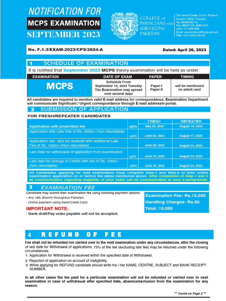 Mcps Admission | Download Free PDF | Medicine | Health Care