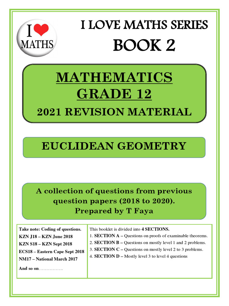 I Love Maths Series Book 2 - Euclidean Geometry | PDF | Circle | Angle