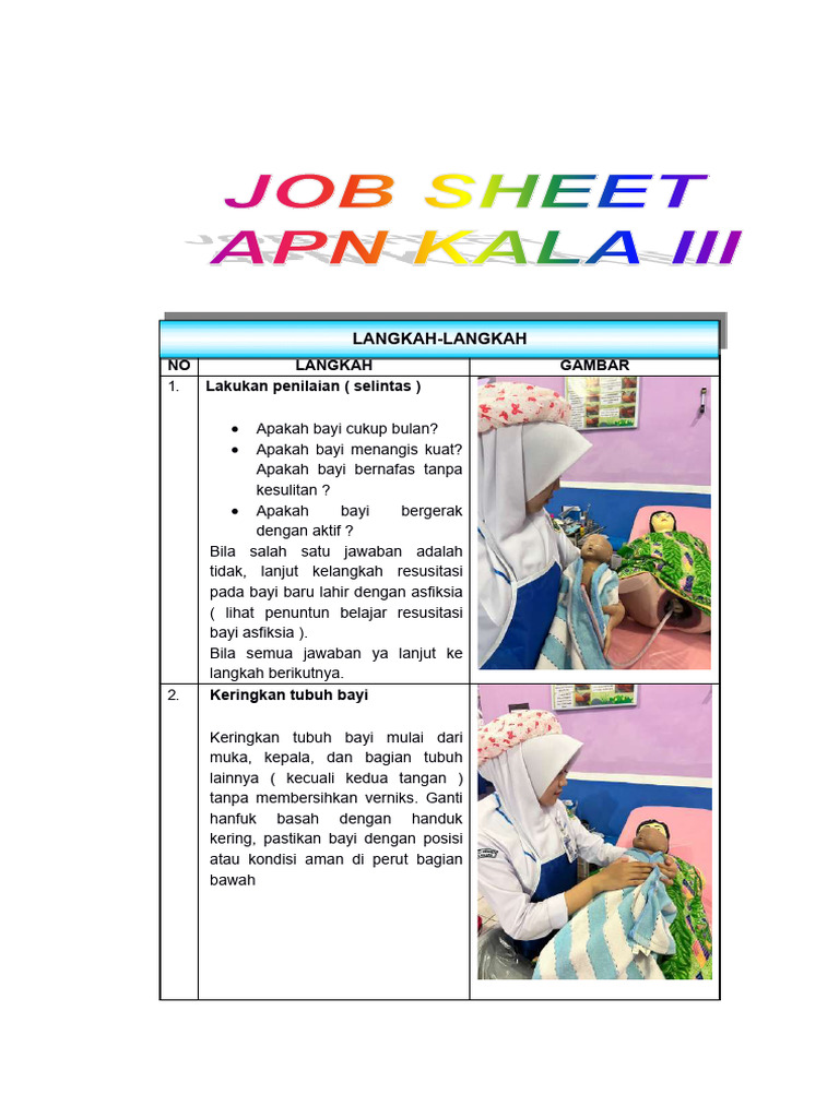 Joob Sheet Persalinan Kala 3 1 - Compressed | PDF | Pengembangan Diri ...