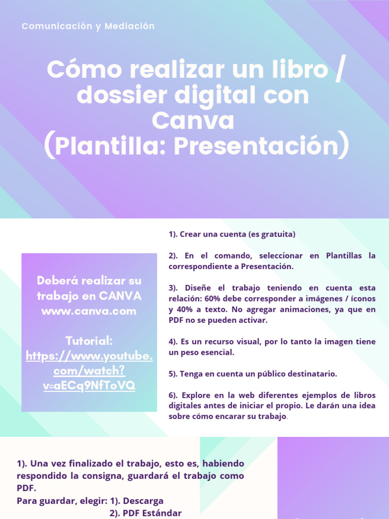 Cómo Realizar Un Libro o Dossier Digital Con Canva | PDF