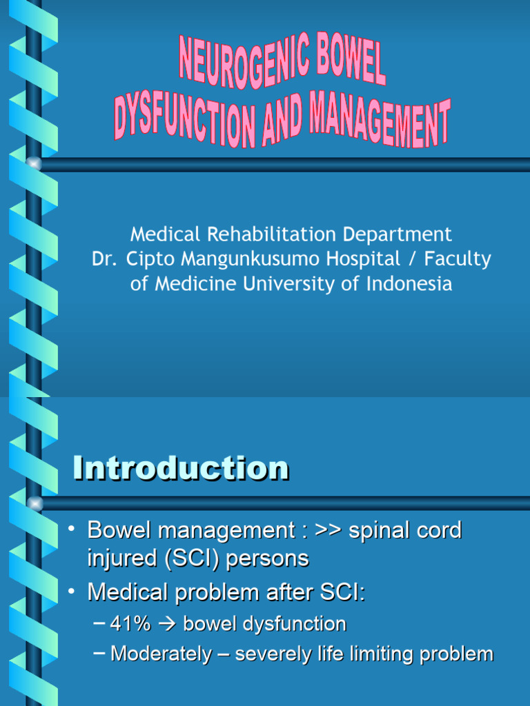 K24b - Neurogenic Bowel Revisi 12-03-2014 | PDF | Clinical Medicine ...