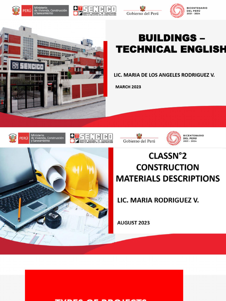 CLASE N°2 CONSTRUCTION MATERIALS DESCRIPTIONS -BUILDINGS | Download ...