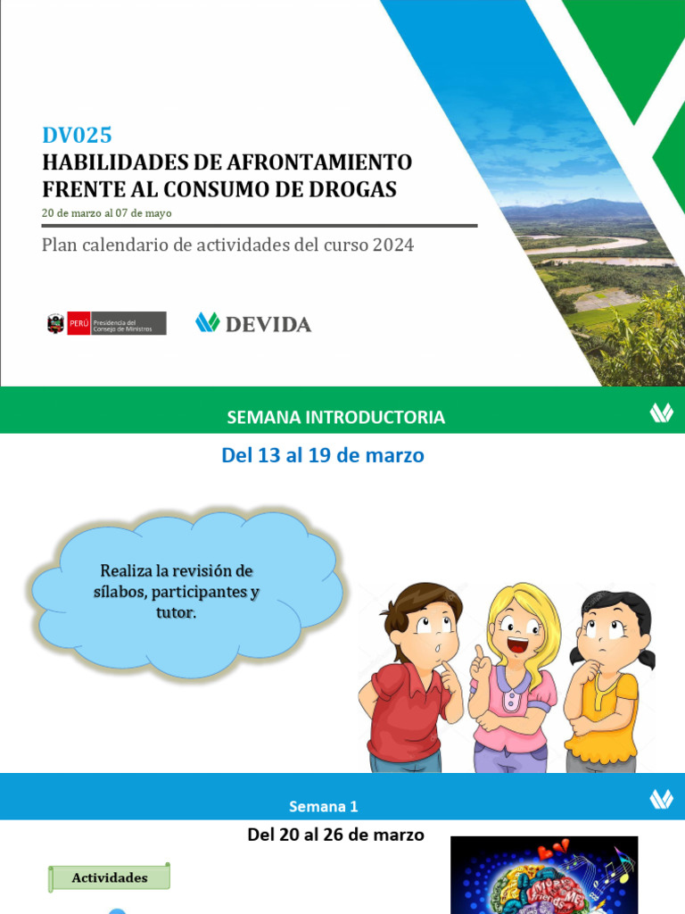 DV025 Plan Calendario de Actividades 2024 | PDF | Drogas | Sicología