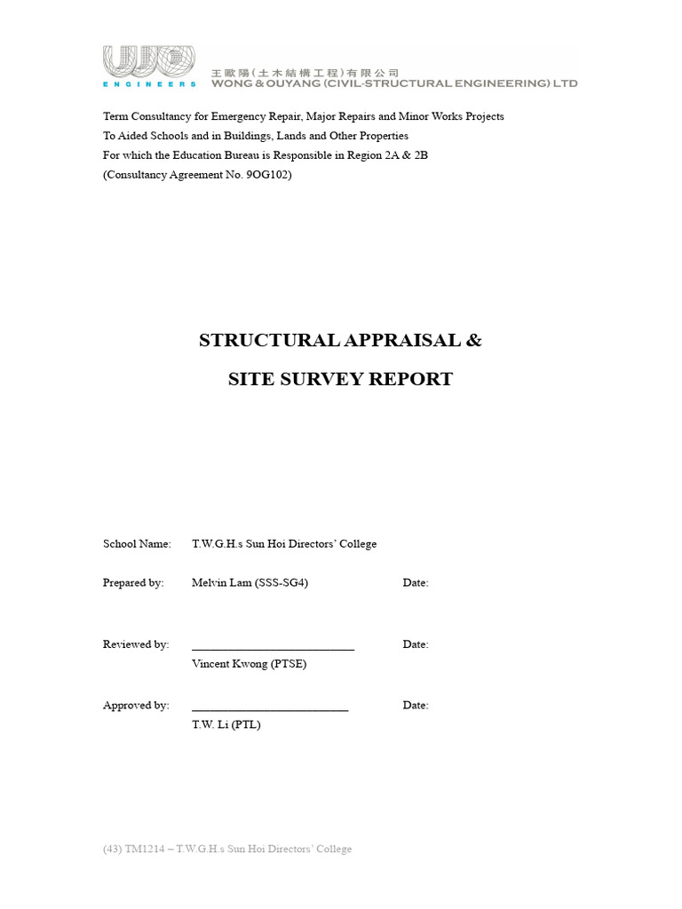 TM1214 - Structural Appraisal | PDF | Real Estate Appraisal | Real Estate