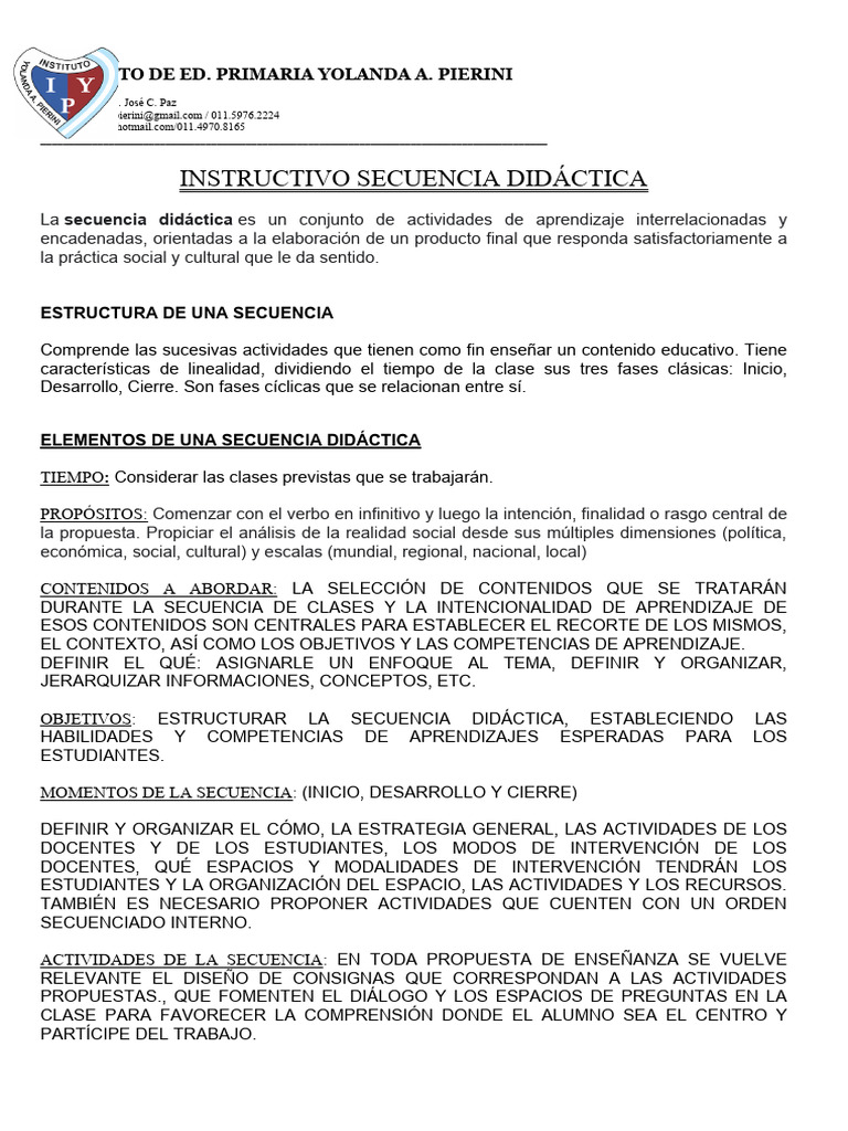 Estructura de Una Secuencia Didáctica | Descargar gratis PDF ...