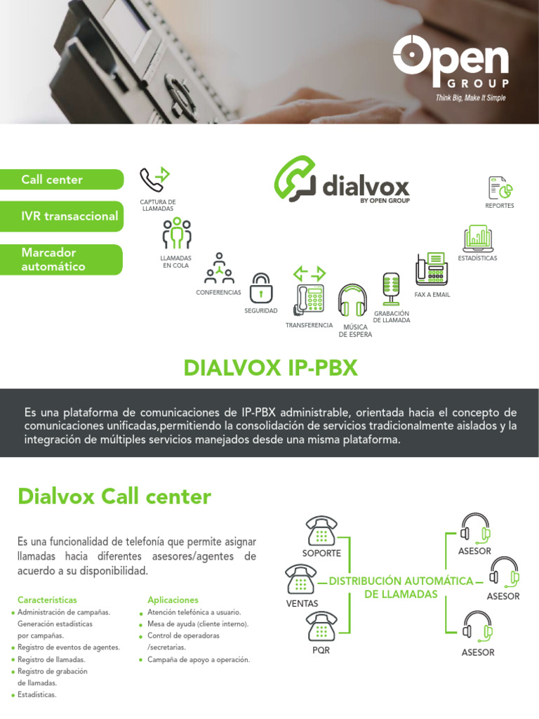Inserto Dialvox | PDF | Respuesta de Voz Interactiva | Centro de llamadas