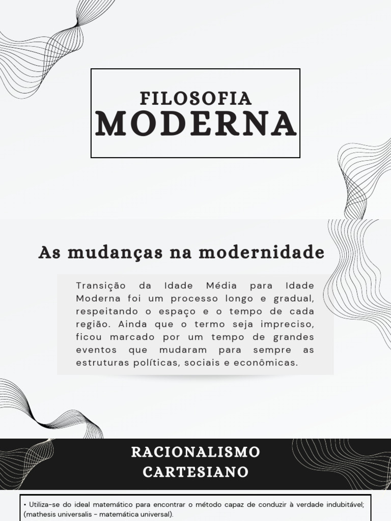 Filosofia Moderna | PDF | Immanuel Kant | Racionalismo