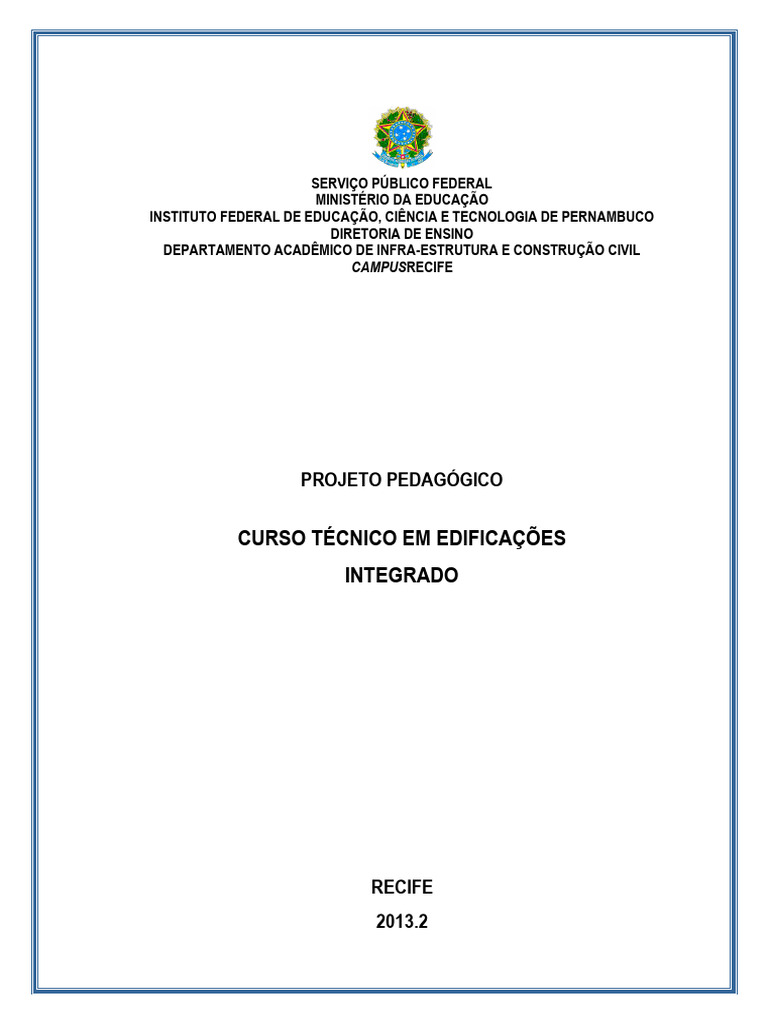 PPC Edificacoes Integrado | PDF | Desenvolvimento profissional | Escolas