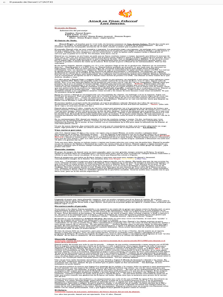 Historia de Denzel en Attack on Titan | PDF | Novela negra, policíaca y suspenso