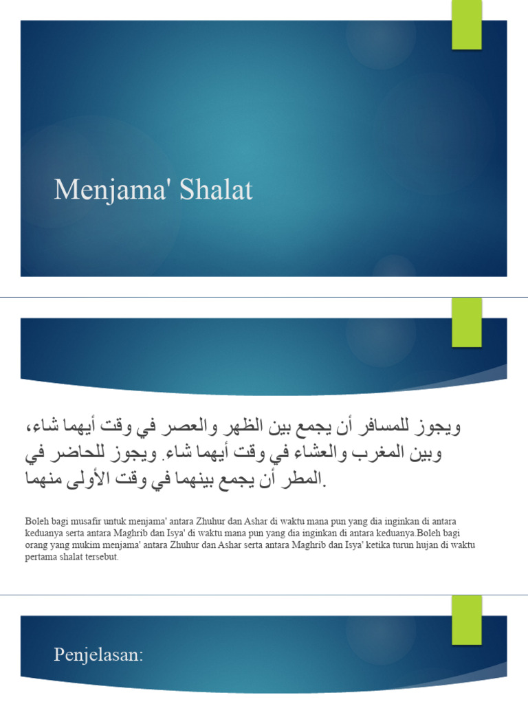 Panduan Menjama' Shalat | PDF