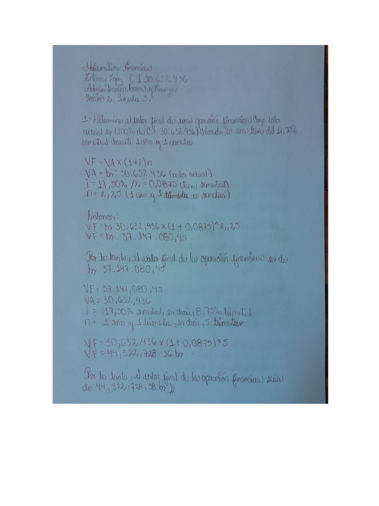 MAT.FINA. ZELIMAR LOPEZ TEMA 2 INTERES COMPUESTO | PDF